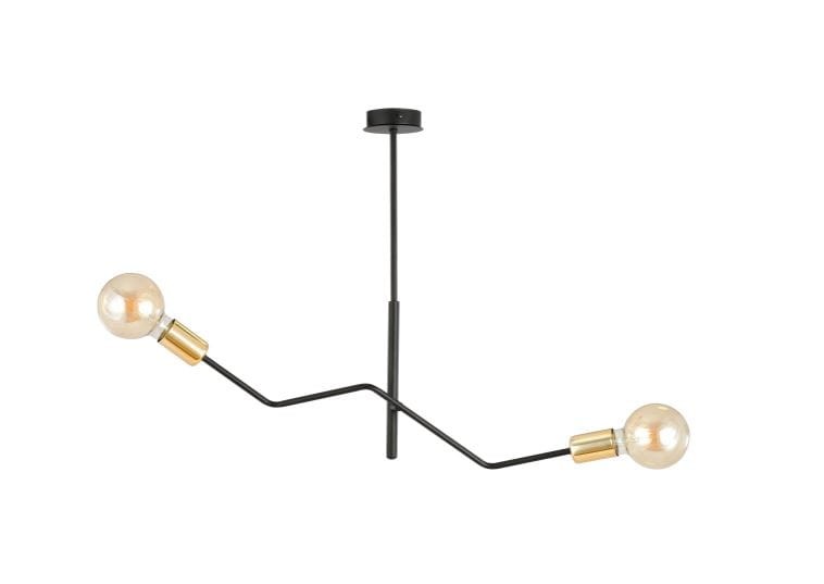 Lampa wisząca ORNO ADVITI Giro 2P AD-LD-6305B-CE27 E27 2x60W czarno ...
